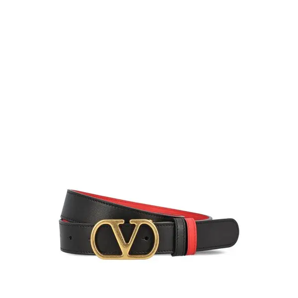 Valentino Garavani Logo Buckle Belt - Black