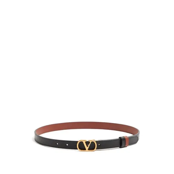 Valentino Garavani Logo Buckle Belt - Black