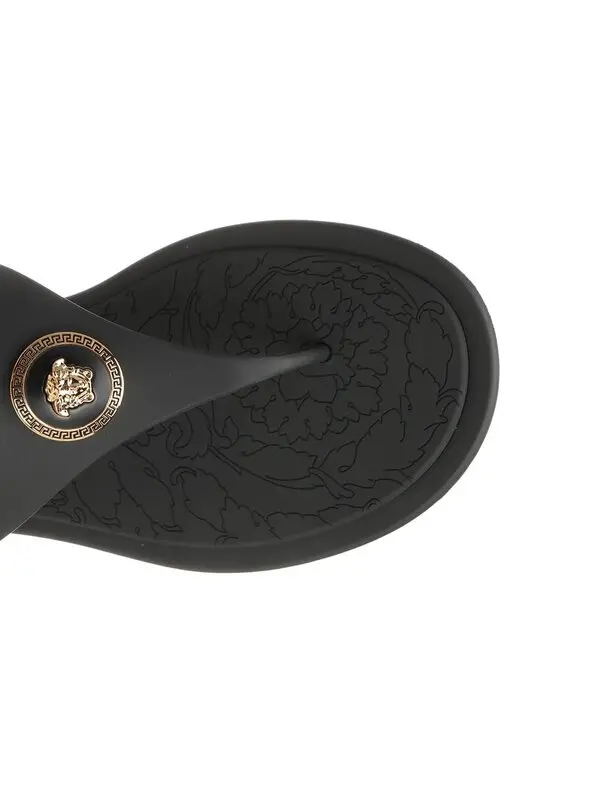 Versace Rubber Medusa Slides - Black
