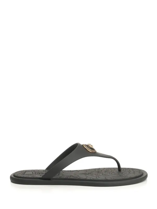 Versace Rubber Medusa Slides - Black