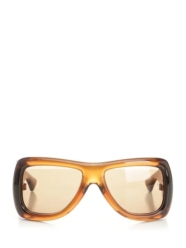 Saint Laurent Oversized Injected Frame Sunglasses - Brown