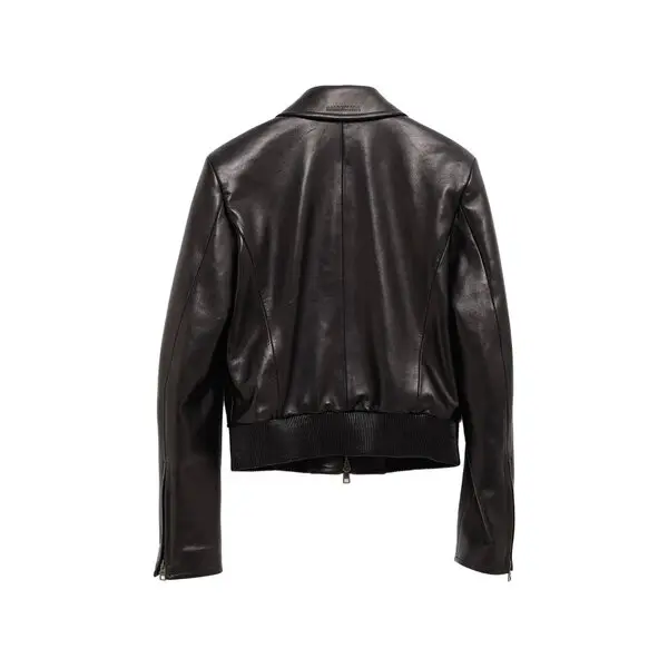 Balenciaga Leather Jacket With Zip Fastening