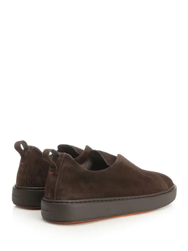 Santoni Slip-on Suede Sneaker