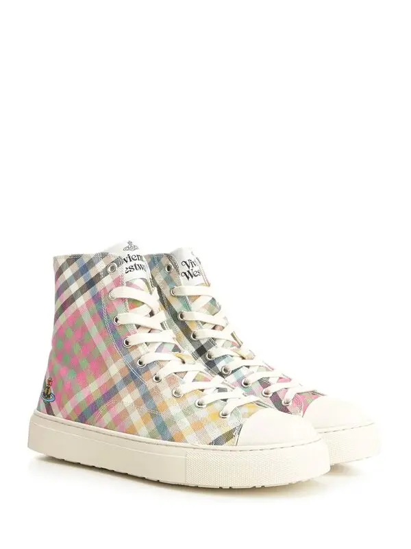 VIVIENNE WESTWOOD Heather Tartan" High-top Plimsolls