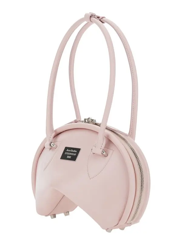 Acne Studios Leather Handbag With Logo Plaque - Multicolor
