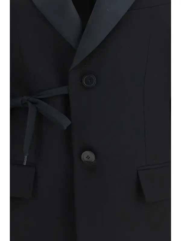Balenciaga Wrap Tailored Jacket - Black