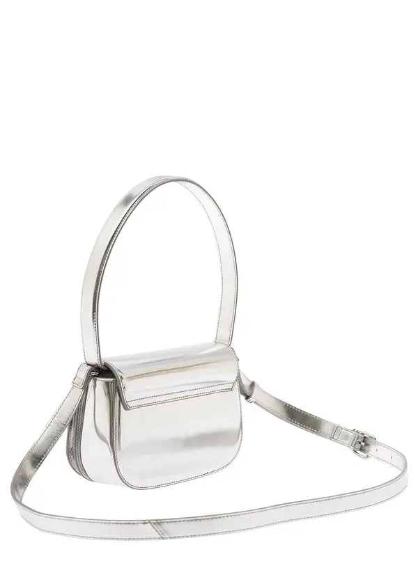 DIESEL® 1dr' Shoulder Bag In Laminated Leather - Silver