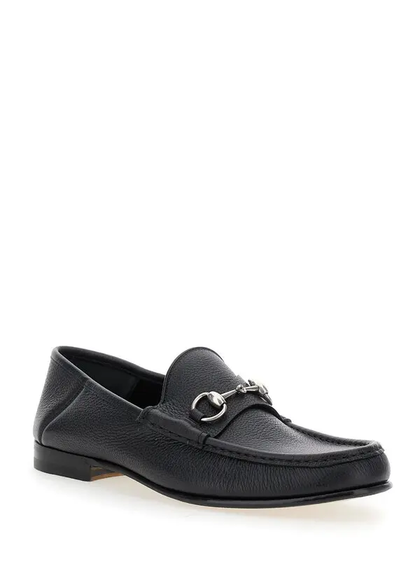 Gucci Horsebit Detail Loafers In Hammered Leather