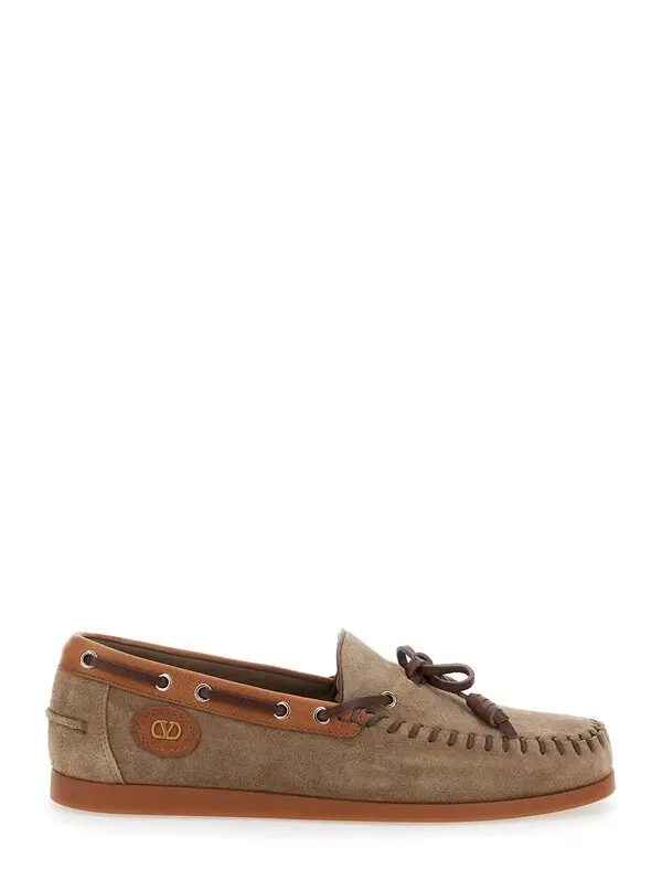 Valentino Garavani Palm Avenue Suede Loafers - Brown