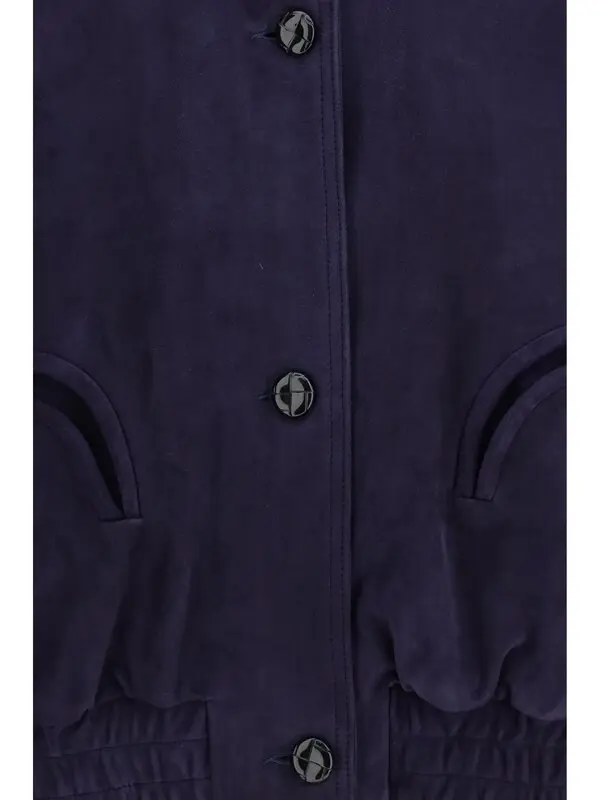 BLAZÉ MILANO Viva Charlie Suede Bomber Jacket - Blue