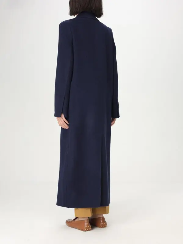 Max Mara Double Breasted Long Coat - Blue