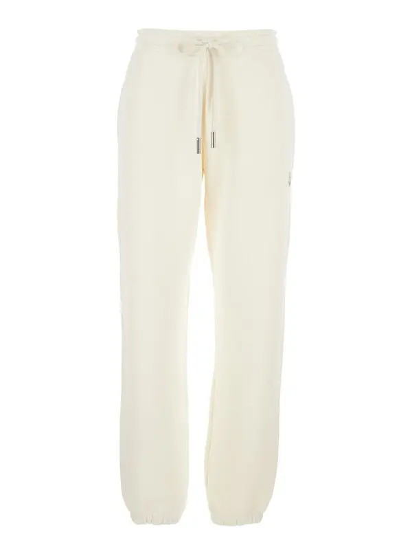 Moncler Cotton Blend Sweatpants With Logo Patch - Multicolor