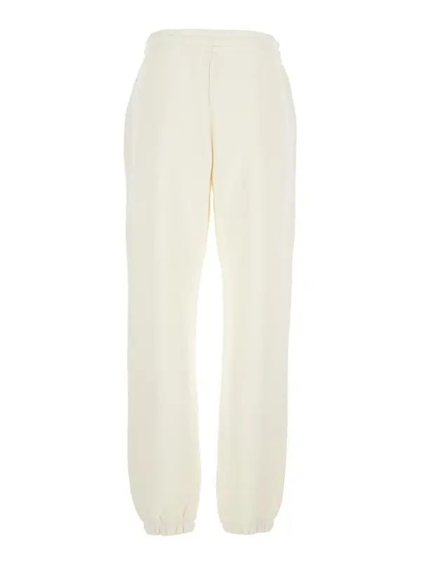 Moncler Cotton Blend Sweatpants With Logo Patch - Multicolor