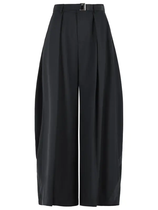 Sacai Wool Blend Suiting Pants - Black