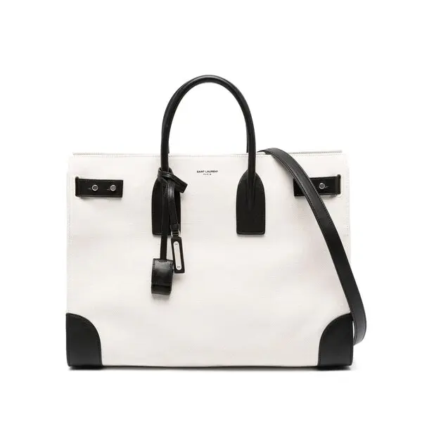 Saint Laurent Kaia" Top Handle Tote Bag - White