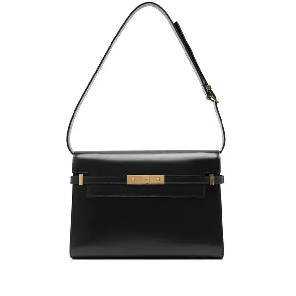Saint Laurent Calf Leather Shoulder Bag - Black