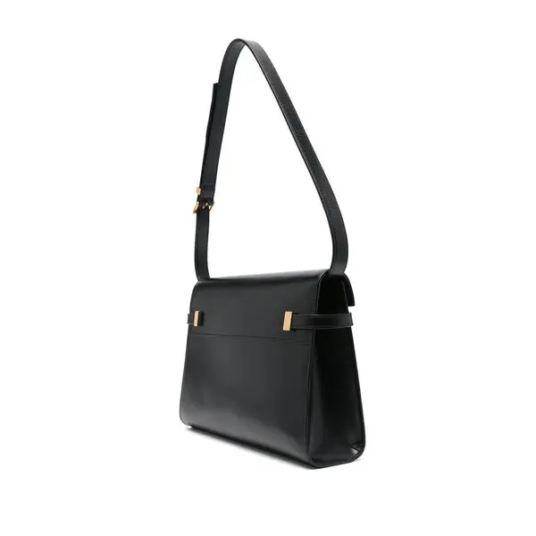 Saint Laurent Calf Leather Shoulder Bag - Black