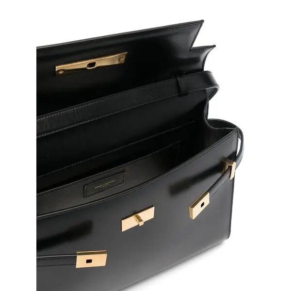 Saint Laurent Calf Leather Shoulder Bag - Black
