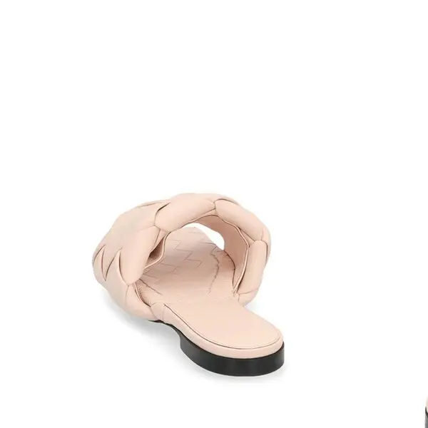 Bottega Veneta Lido Leather Flat Sandals - Pink