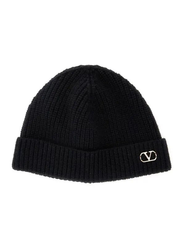Valentino Garavani Cashmere Knit Beanie With Vlogo - Multicolor