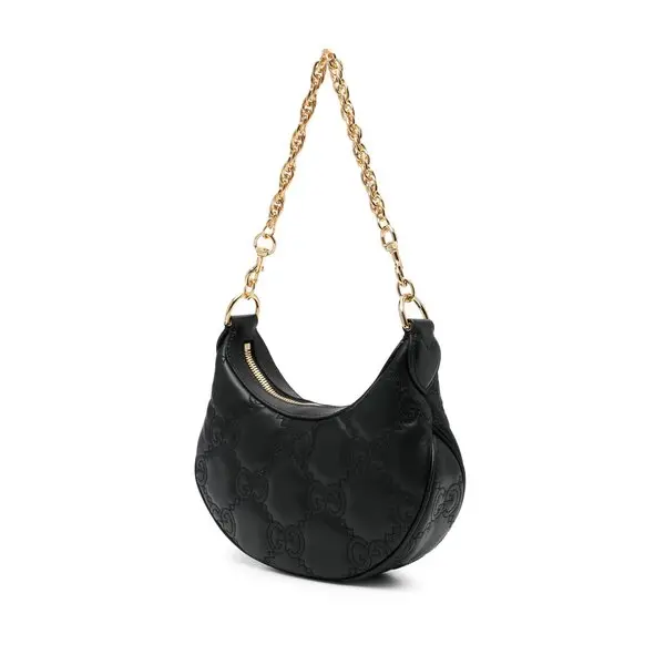Gucci Matelassé Leather Shoulder Bag - Black