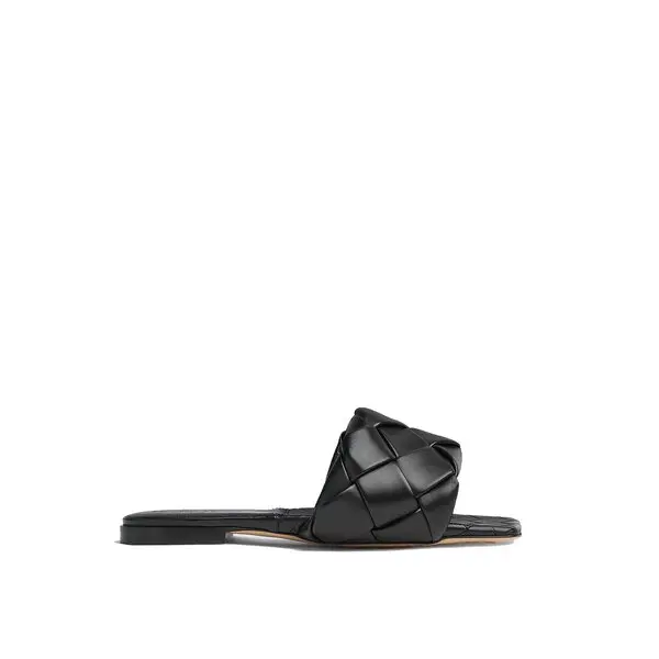 Bottega Veneta Intrecciato Leather Flat Sandals