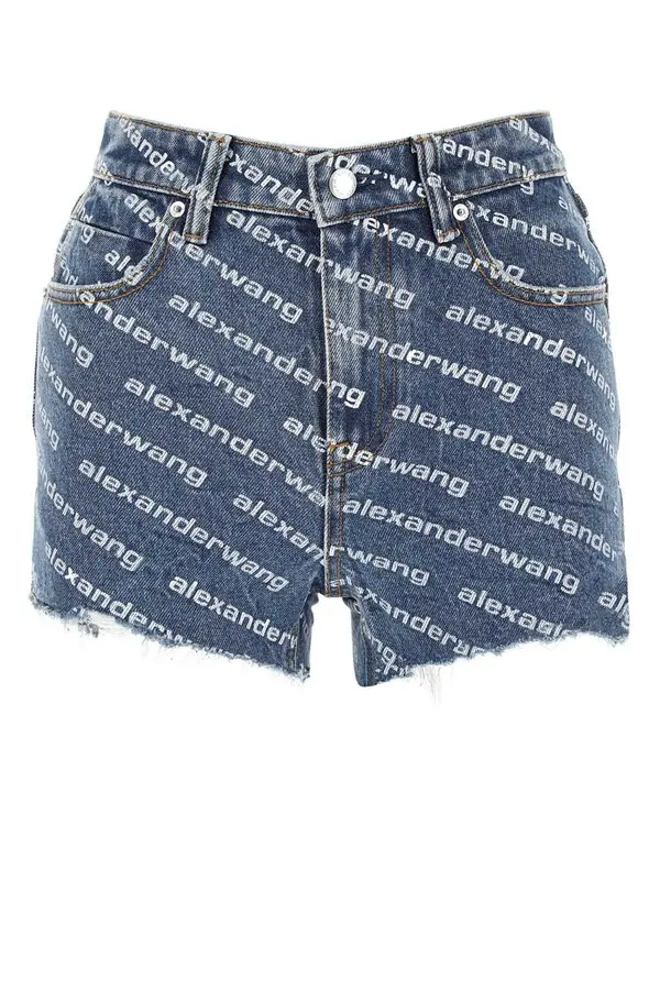 Alexander Wang Printed Denim Shorts