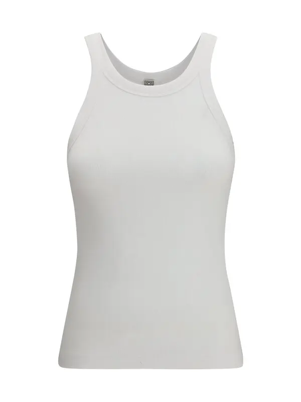TOTEME Ribbed Cotton Tank Top - White
