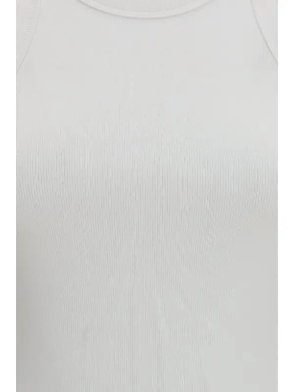 TOTEME Ribbed Cotton Tank Top - White