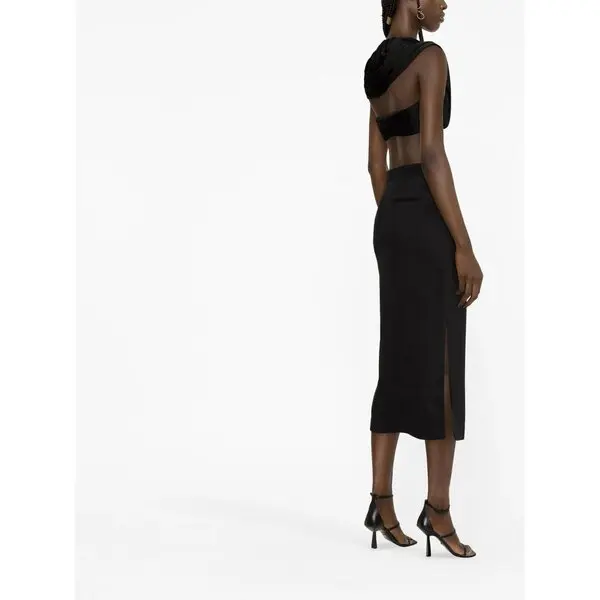 Saint Laurent Silk Gathered Cropped Top
