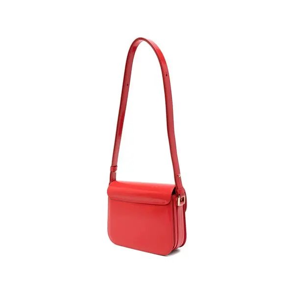 A.p.c. Polished Leather Crossbody Bag