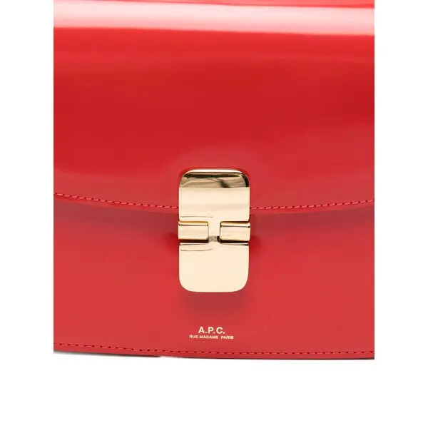 A.p.c. Polished Leather Crossbody Bag