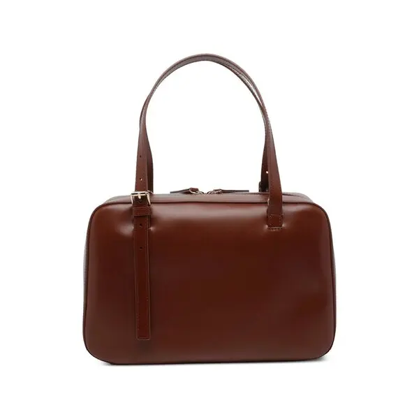 A.p.c. Leather Shoulder Bag With Zip Closure - Brown