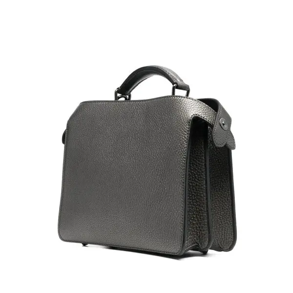 Fendi Grey Calf Leather Satchel Bag - Gray