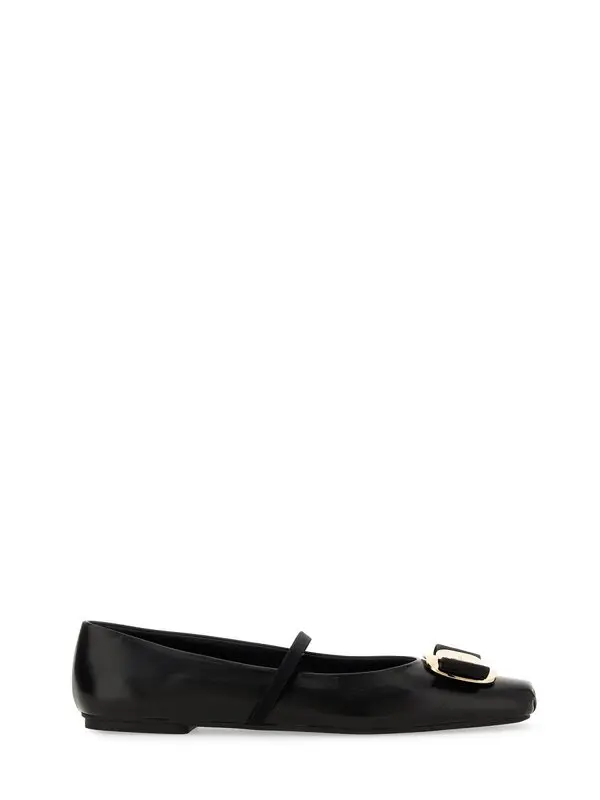 FERRAGAMO Dancer Zina Flats - Black