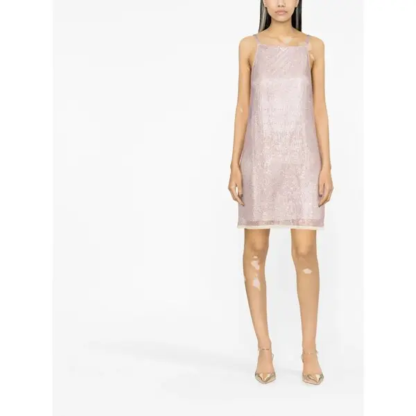Prada Rhinestone Embellishment Mesh Dress