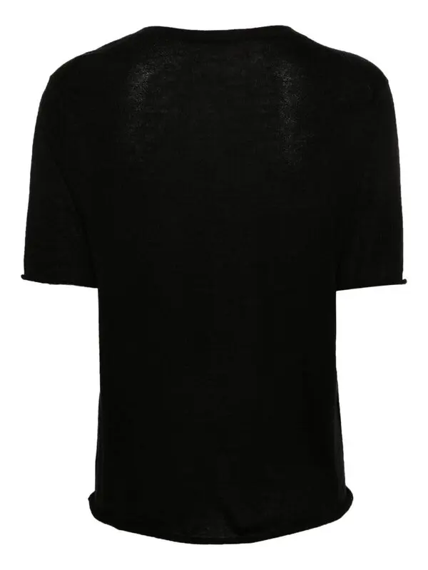 LISA YANG Ari Short-sleeve Cashmere Knit T-shirt