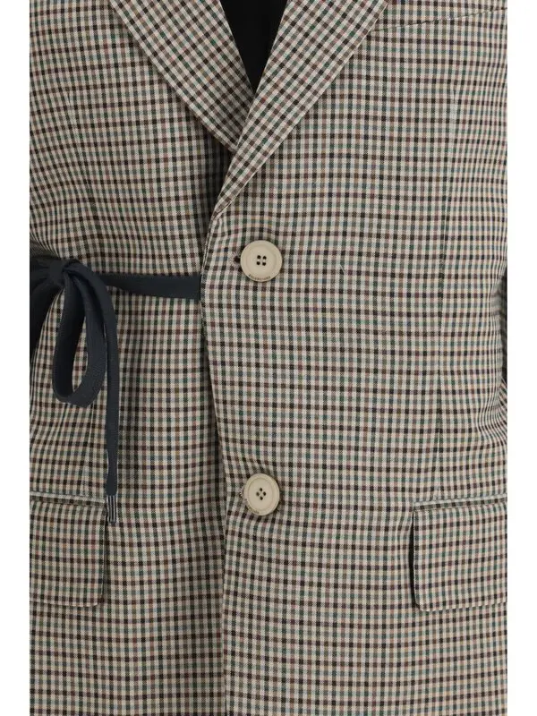 Balenciaga Single-breasted Checked Jacket - Multicolor