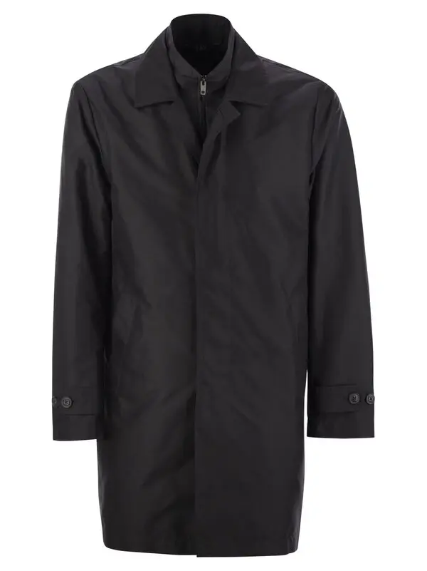 FAY Technical Cotton Morning Coat - Multicolor
