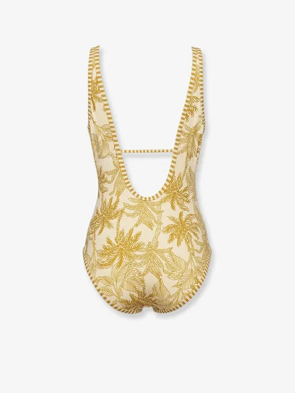 ERES One-piece Swimsuit With All-over Palm Print - Multicolor