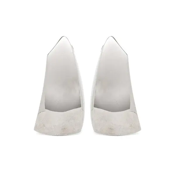 Saint Laurent Polished Sculptural Drop Earrings With Clip-on Fastening - Silver