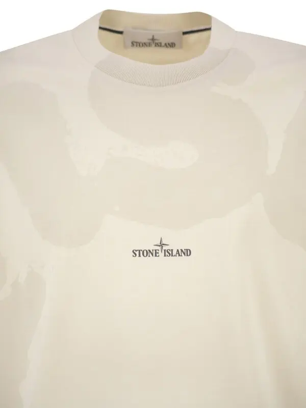 Stone Island Regular-fit T-shirt With ‘whirlwind Type’ Print