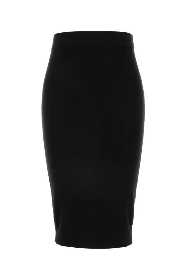 Saint Laurent Wool Skirt - Black