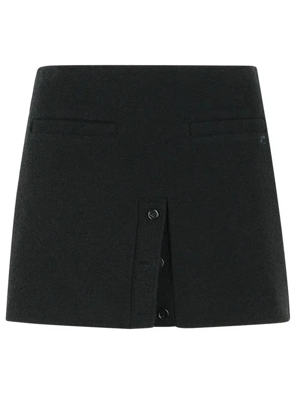 COURREGES Cotton Blend Miniskirt - Black