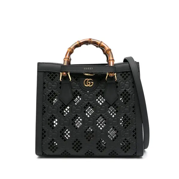 Gucci Bamboo Top Handle Tote Bag - Black