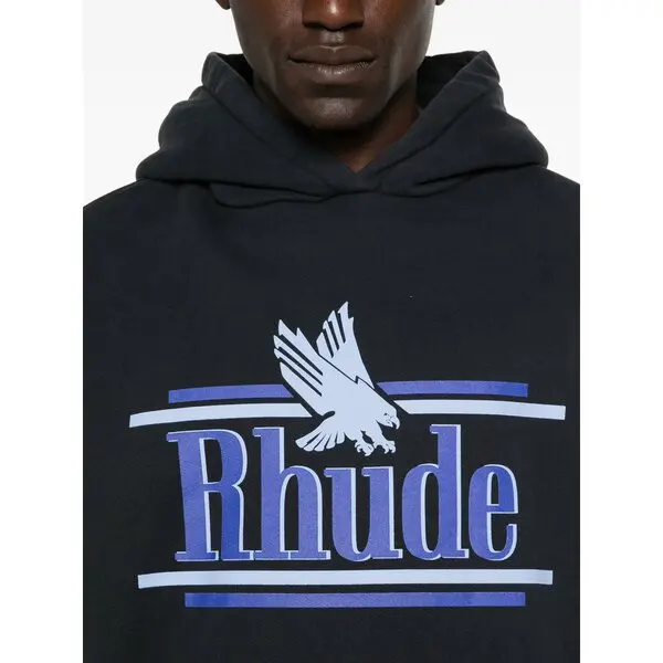 Rhude Cotton Printed Logo Hoodie
