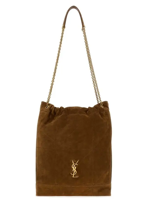 Saint Laurent Suede Jamie Pochon Shoulder Bag - Brown