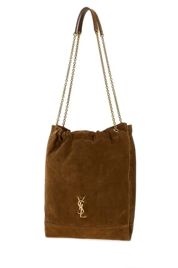 Saint Laurent Suede Jamie Pochon Shoulder Bag - Brown