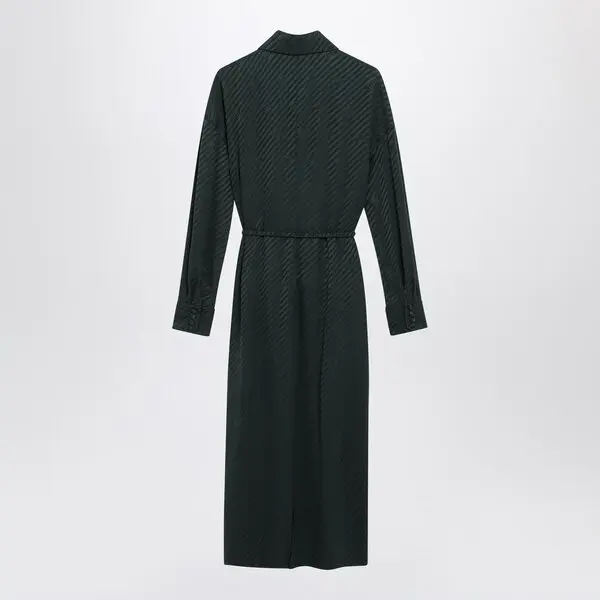 Gucci Gg Jacquard Silk Wrap Dress