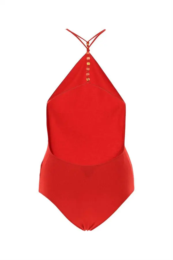 Bottega Veneta Stretch Cashmere Blend Bodysuit - Red